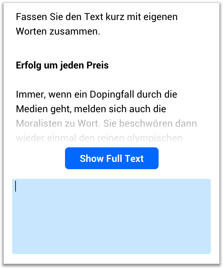Quizzes - bitmark Documentation